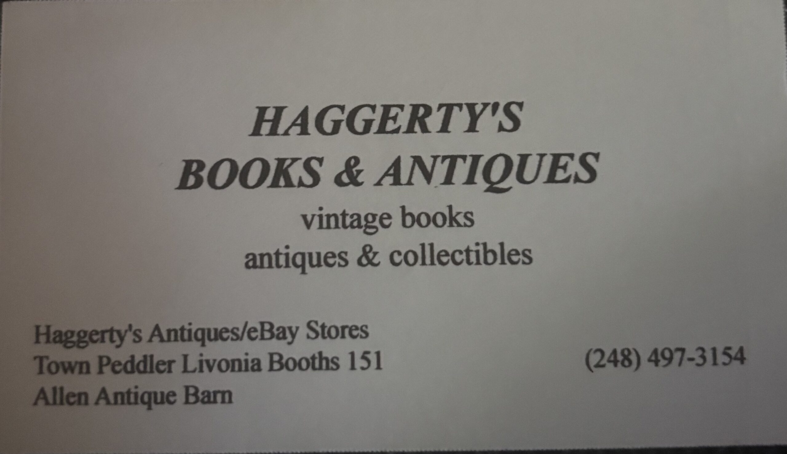 Haggerty’s Books & Antiques • Detroit Festival of Books